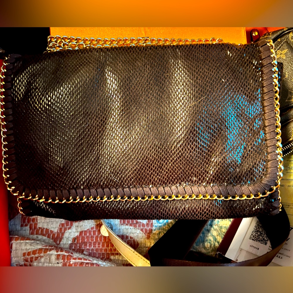 Crossbody Chain , Snake Skin Pattern - Gem